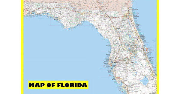 Map of Florida Large Detailed Roads and Highways, Map of Florida State ...