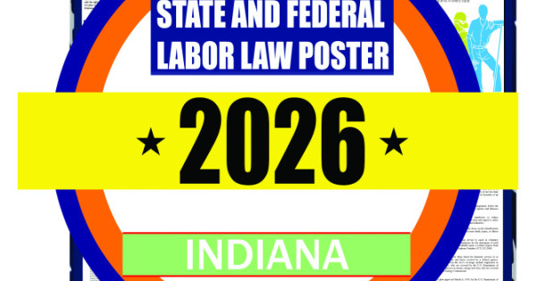 2026 Indiana State and Federal Labor Law Poster - IN