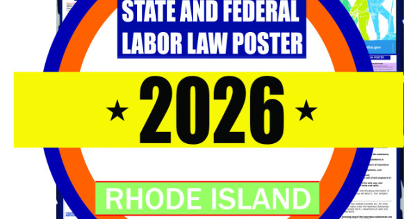 2026 Rhode Island State and Federal Labor Law Poster - RI