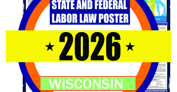 2026 Wisconsin State and Federal Labor Law Poster - WI
